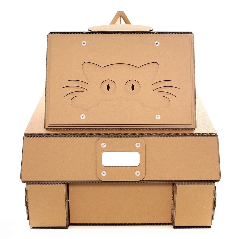 Tank Cardboard Cat House | Etsy