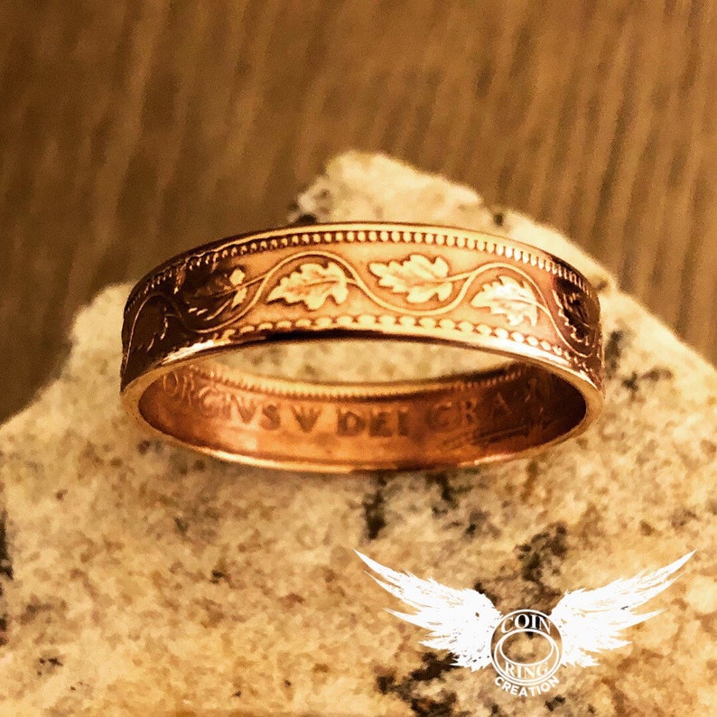 Canadian Bronze Large One Cent Coin Ring 1876 to 1920 1 Cent Not Copper ...