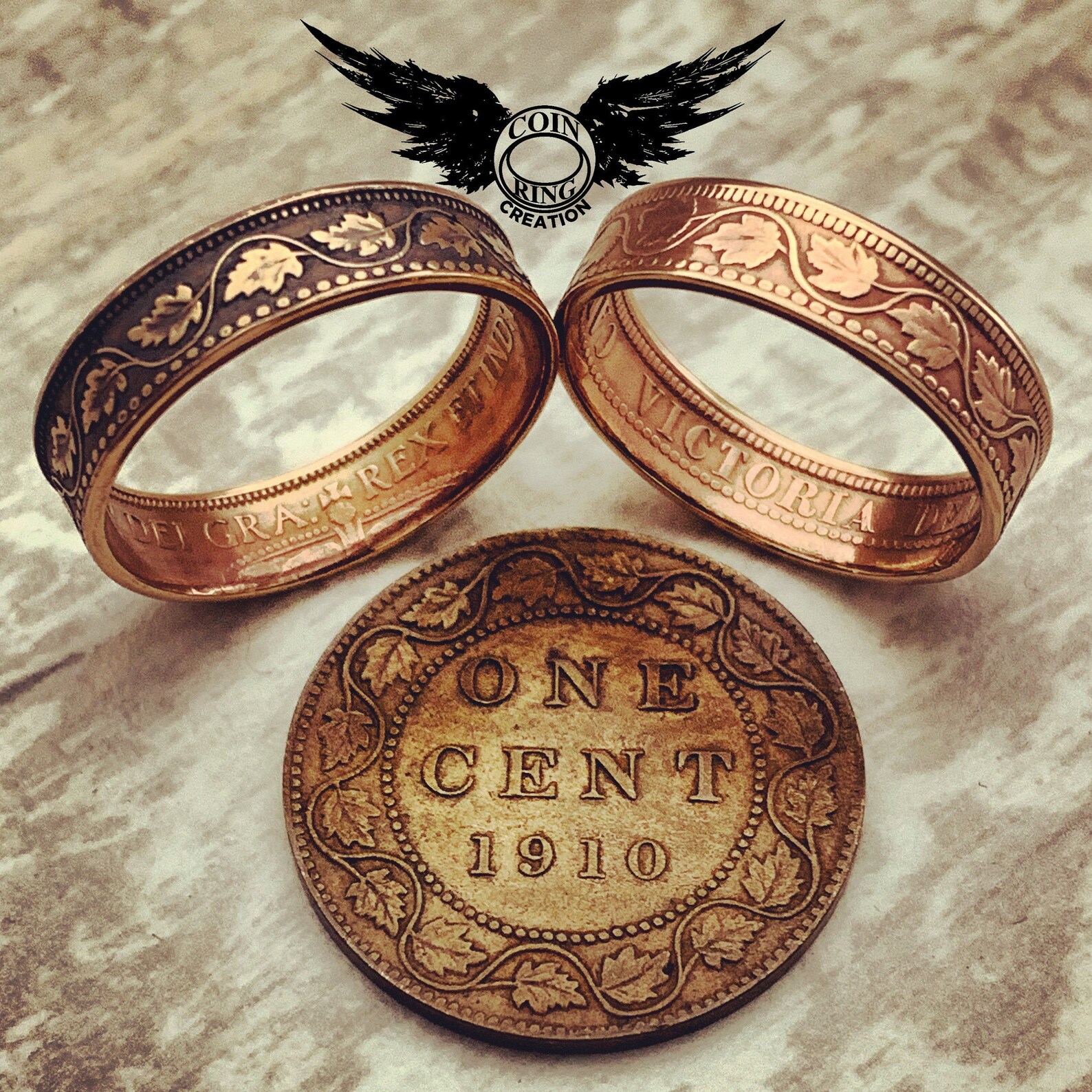 Canadian Bronze Large One Cent Coin Ring 1876 to 1920 1 Cent - Etsy