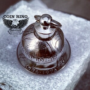1935-2025 Silver Coin Bell - Motorcycle Bell - Gremlin Bell Charm ...