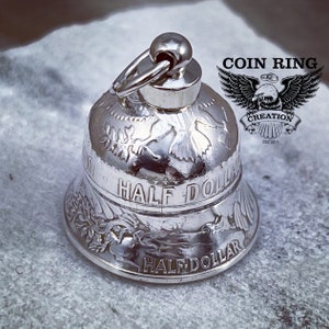 1916-1963 Silver Coin Bell Motorcycle Bell Gremlin Charm Franklin Half ...
