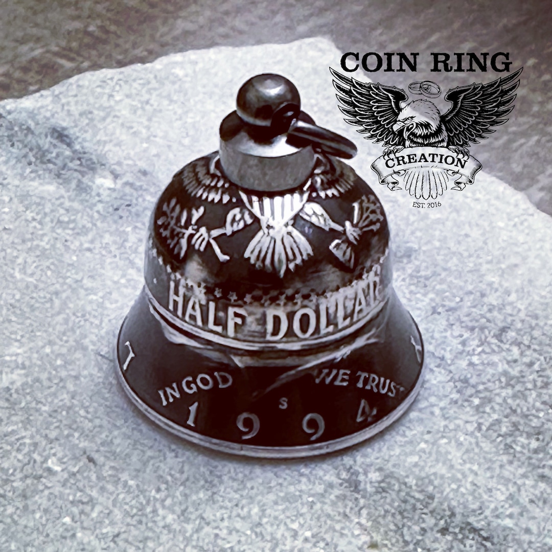 1964-2025 Silver Coin Bell - Motorcycle Bell Gremlin Bell Charm Kennedy ...