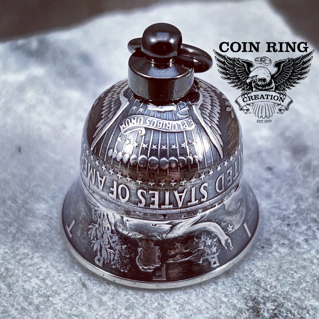 1916-1963 Silver Coin Bell Motorcycle Bell Gremlin Charm Franklin Half ...