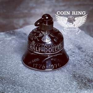1964-2025 Silver Coin Bell - Motorcycle Bell Gremlin Bell Charm Kennedy ...