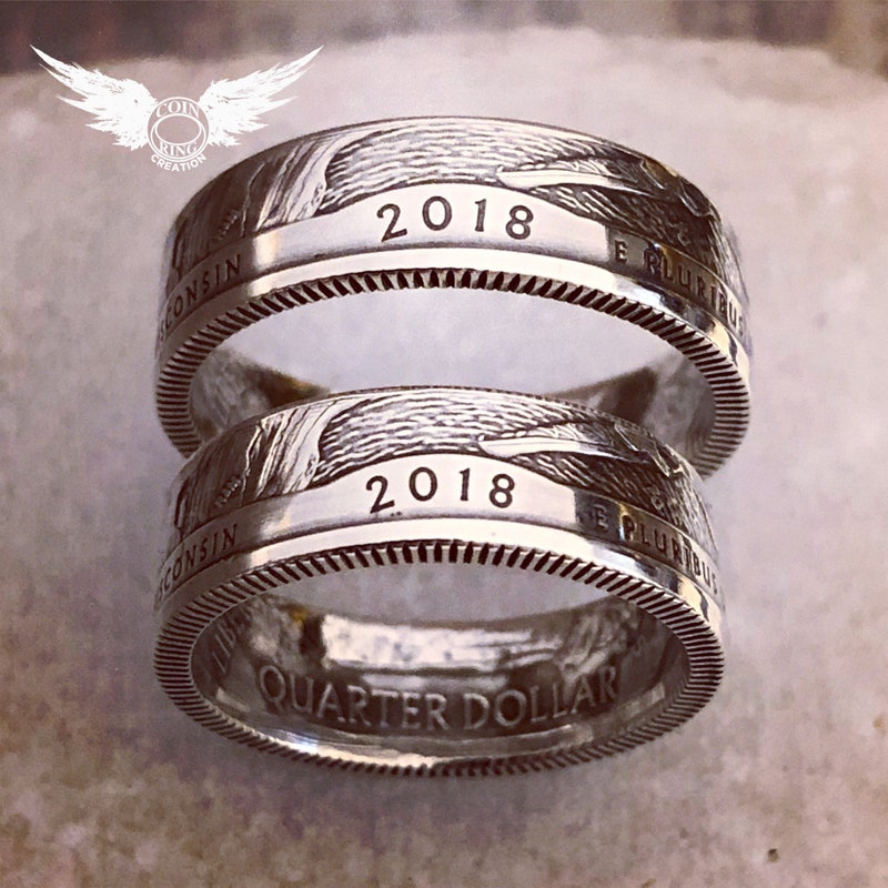 Sterling Silver Coin Ring - Etsy