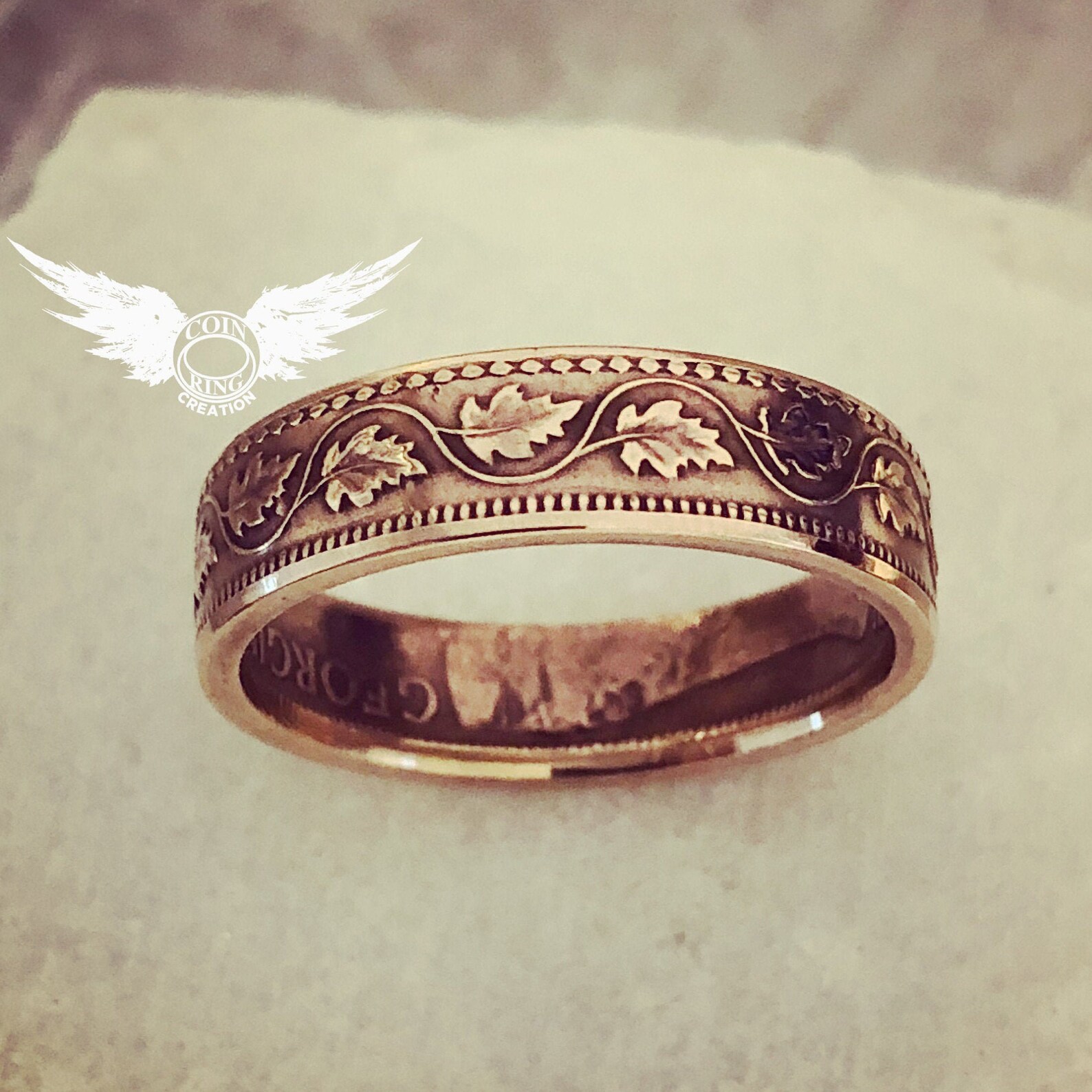 Canadian Bronze Large One Cent Coin Ring 1876 to 1920 1 Cent Not Copper ...