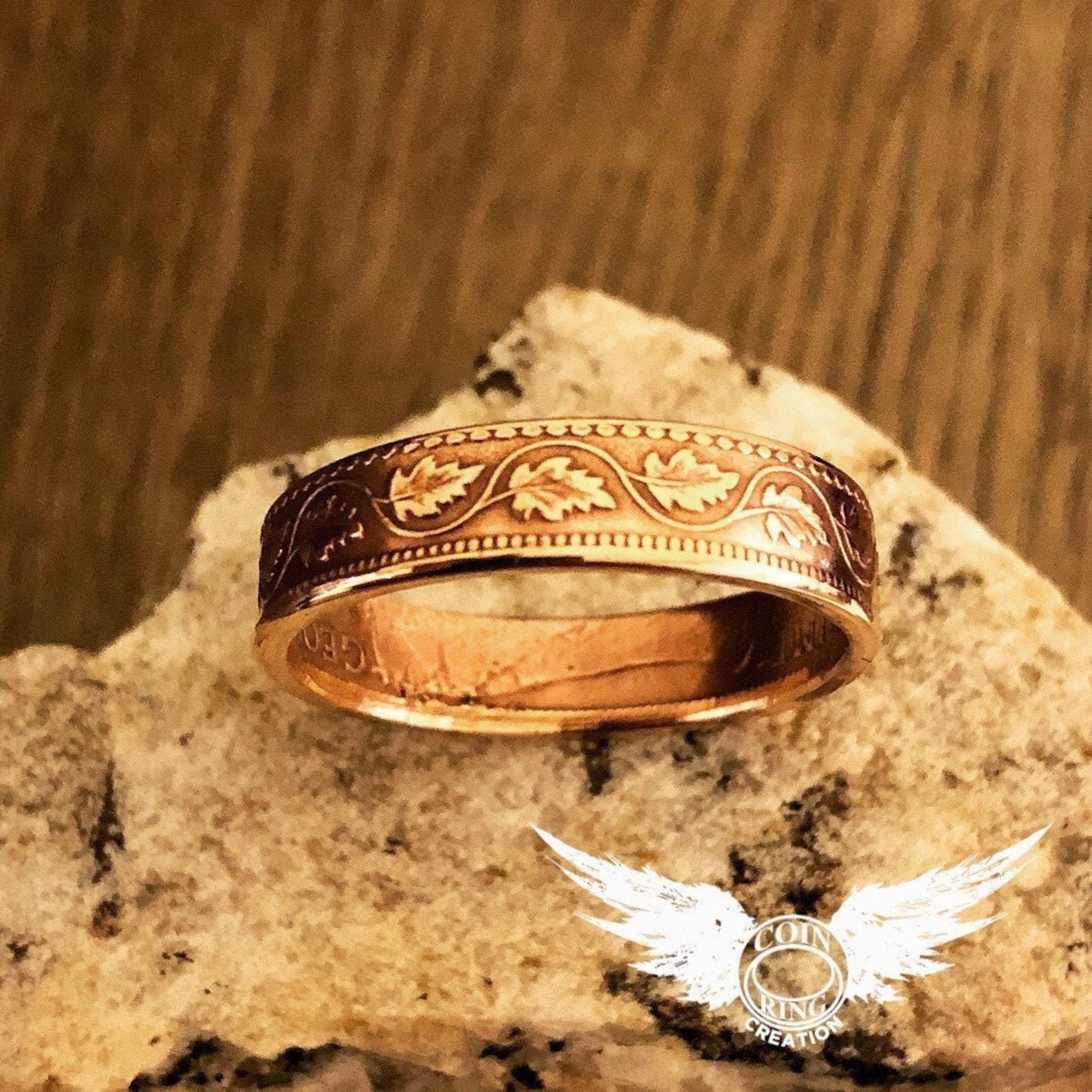 Canadian Bronze Large One Cent Coin Ring 1876 to 1920 1 Cent Not Copper ...