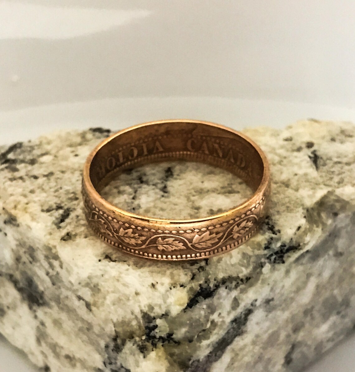 Canadian Bronze Large One Cent Coin Ring 1876 to 1920 1 Cent Not Copper ...
