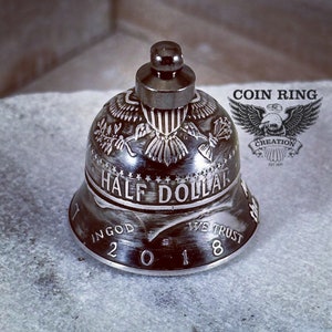 1964-2025 Silver Coin Bell - Motorcycle Bell Gremlin Bell Charm Kennedy ...