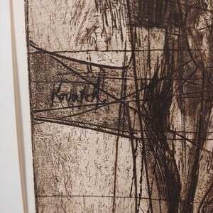 Jack (jak) Kovatch Etching 1979 "three Waiting # 2" Artists Proof ...