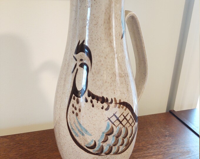 Red Wing Pottery Quail Bob White Pitcher MINT 60 Ounces Near 2 Quarts ...