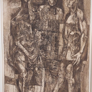 Jack (jak) Kovatch Etching 1979 "three Waiting # 2" Artists Proof ...