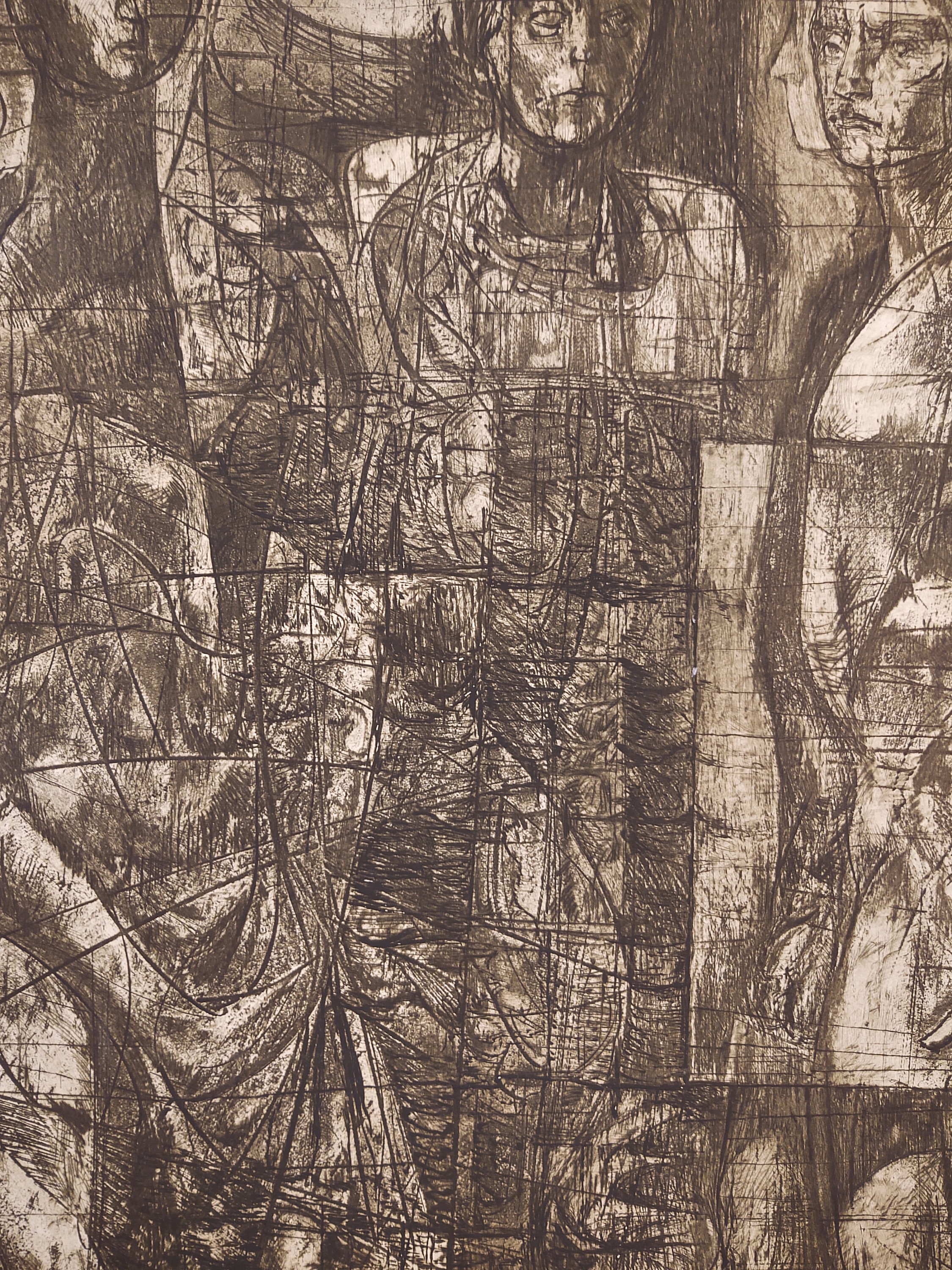 Jack (jak) Kovatch Etching 1979 "three Waiting # 2" Artists Proof ...