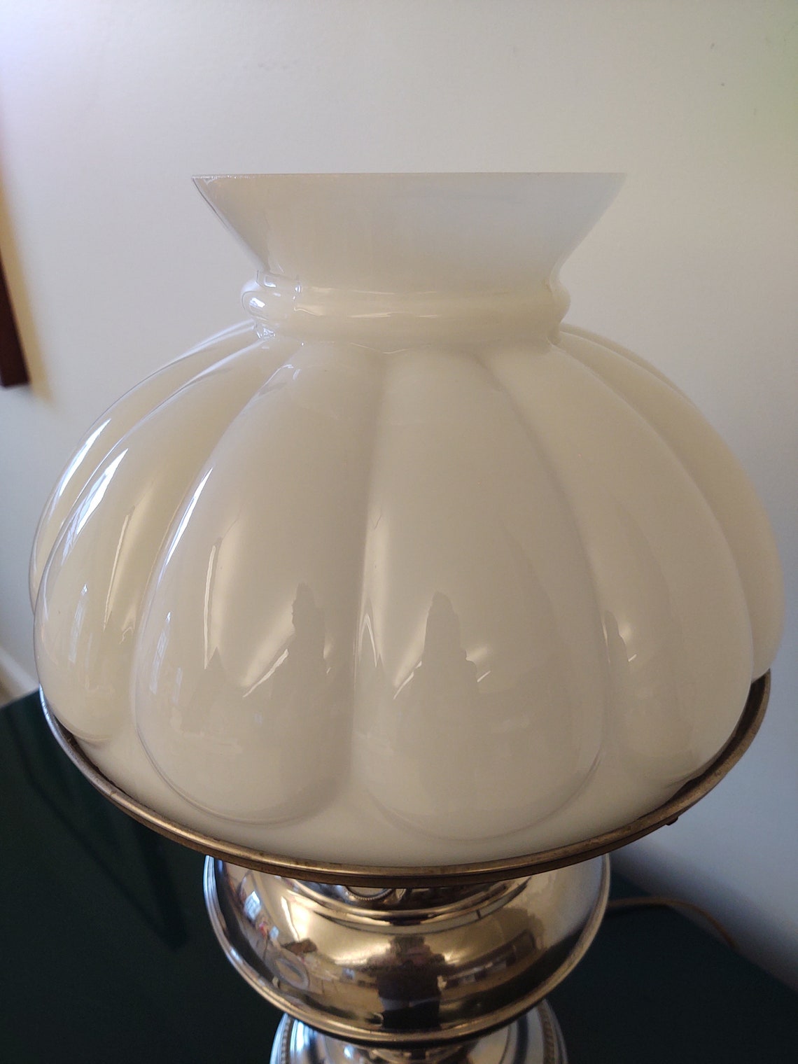 Antique Electrified Rayo Oil Lamp With Milkglass Shade No - Etsy
