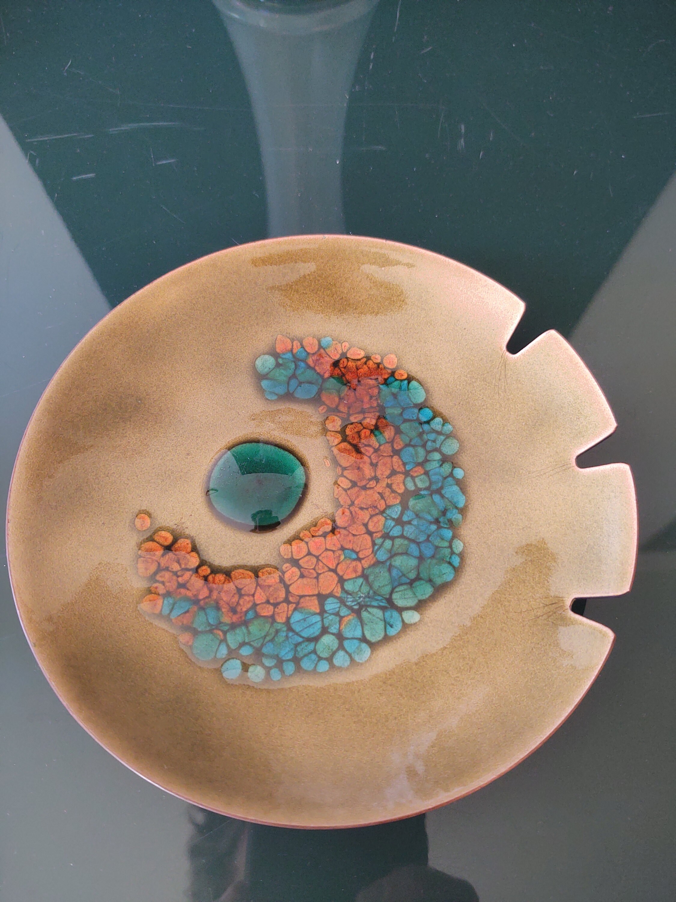 Midcentury Bovano Enameled Copper Ashtray Objet D'art 6 - Etsy