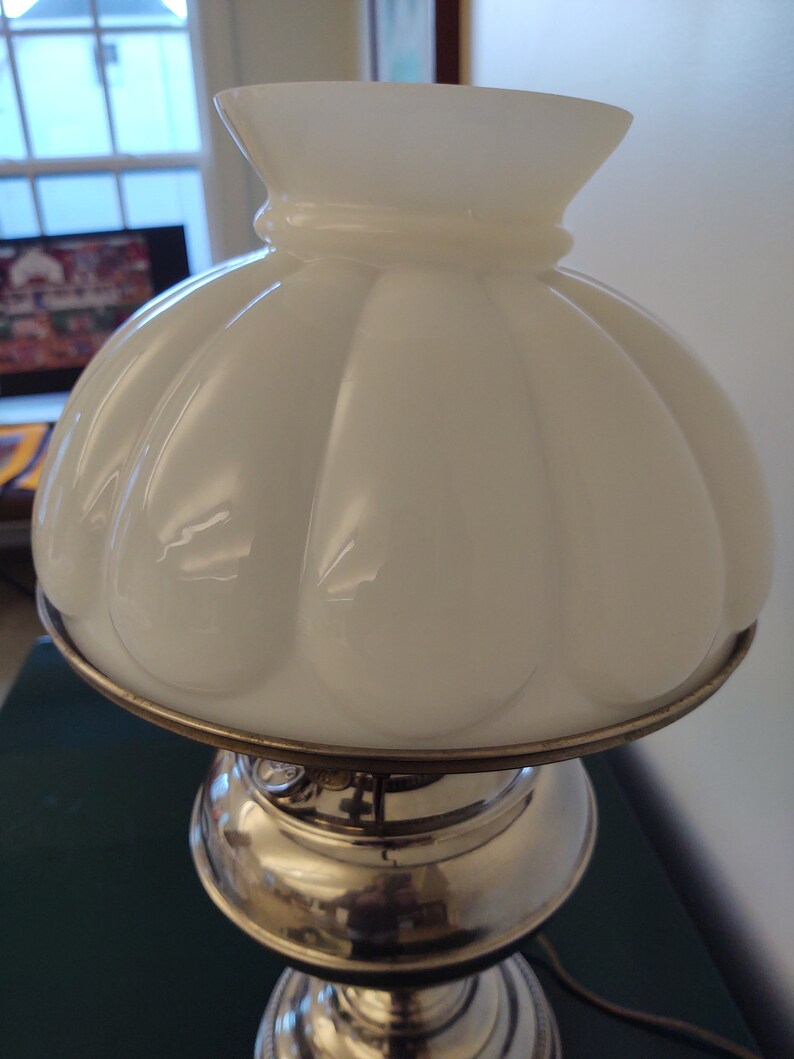Antique Electrified Rayo Oil Lamp With Milkglass Shade No - Etsy