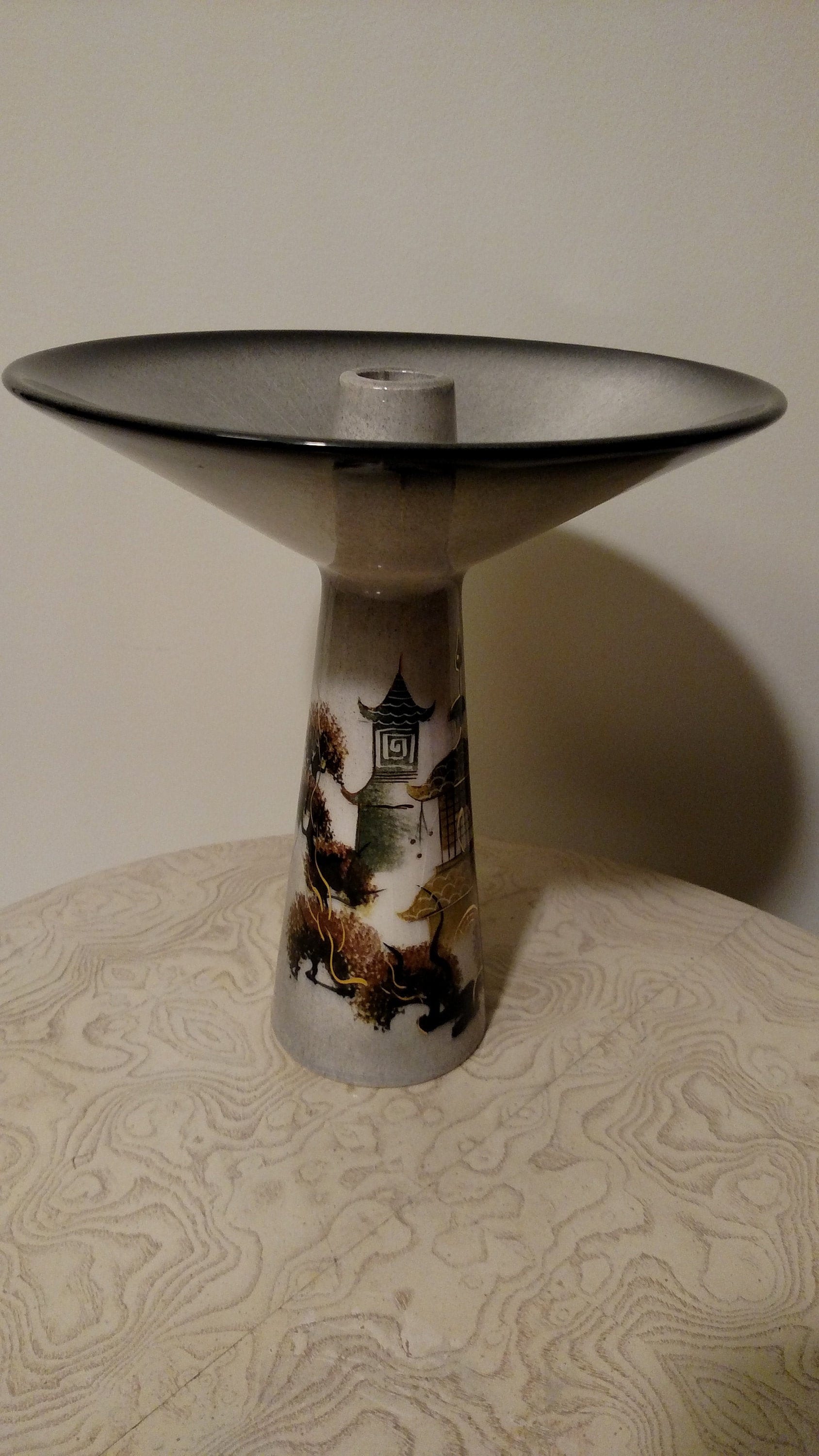 Sascha Brastoff Monumental Candle Holder Pagodas Pattern | Etsy