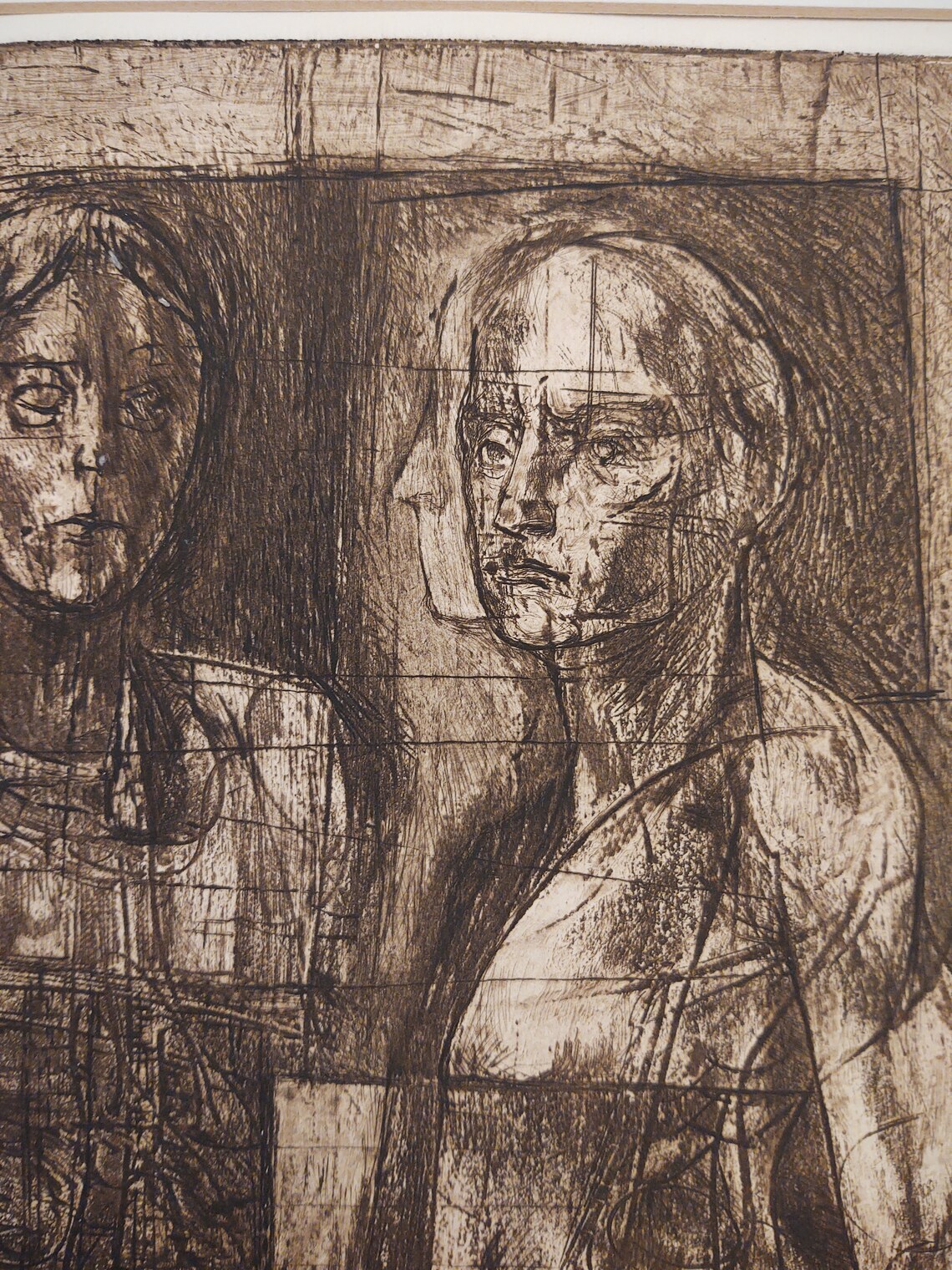 Jack (jak) Kovatch Etching 1979 "three Waiting # 2" Artists Proof ...