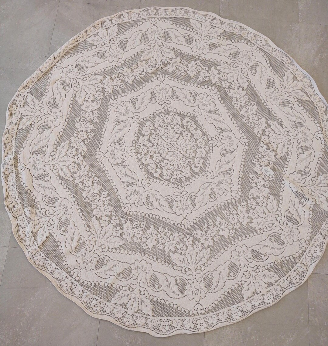 Scranton Lace Company "savannah" Pattern Ivory Nottingham Lace 70 ...