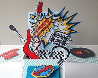 Music Pop up Card | Etsy