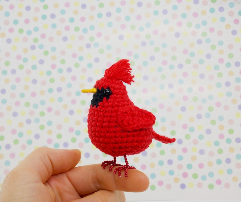 Amigurumi Crochet Pattern Cardinal Bird / Crochet Pattern Cardinal / - Etsy