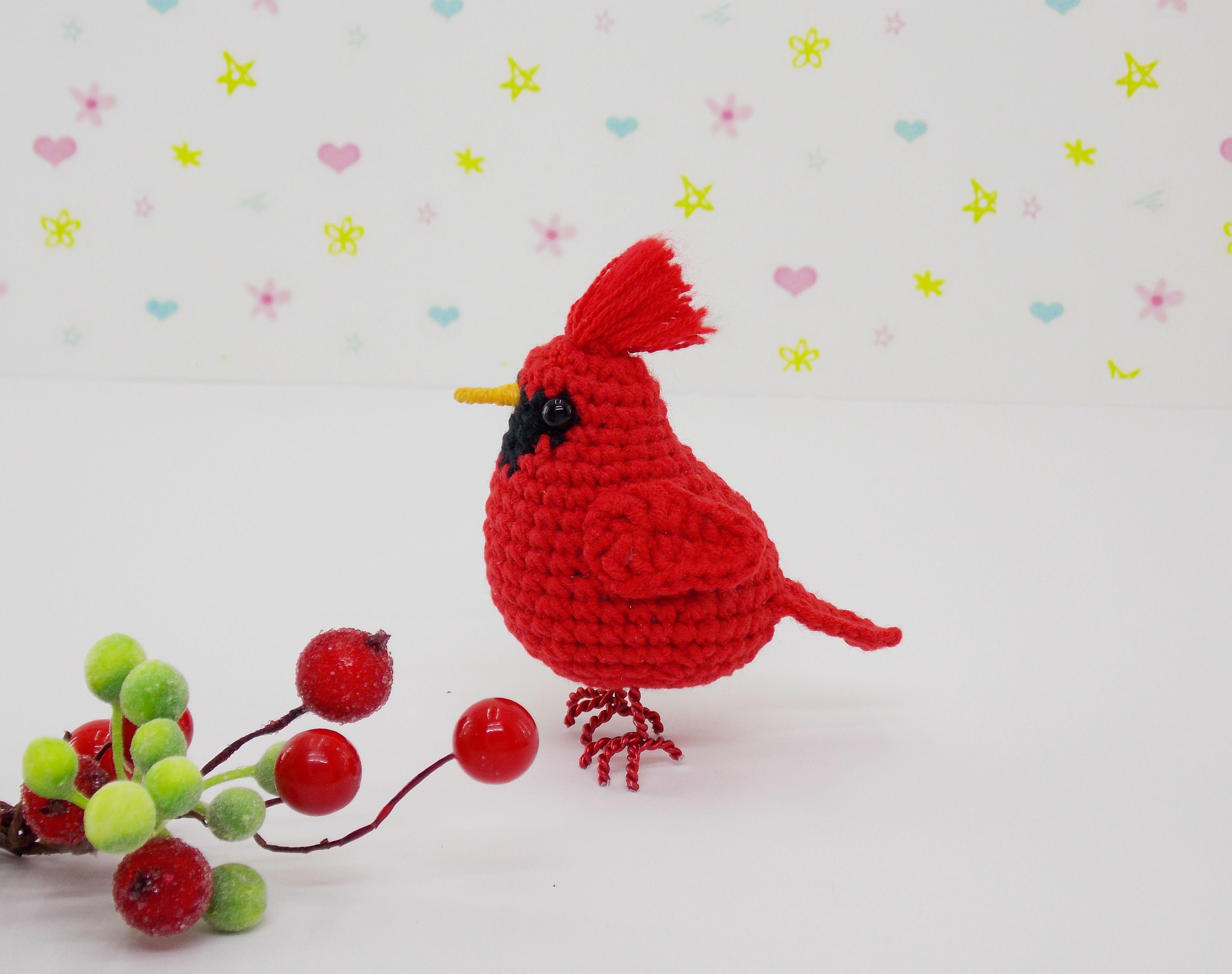 Amigurumi Crochet Pattern Cardinal Bird / Crochet Pattern Cardinal / - Etsy