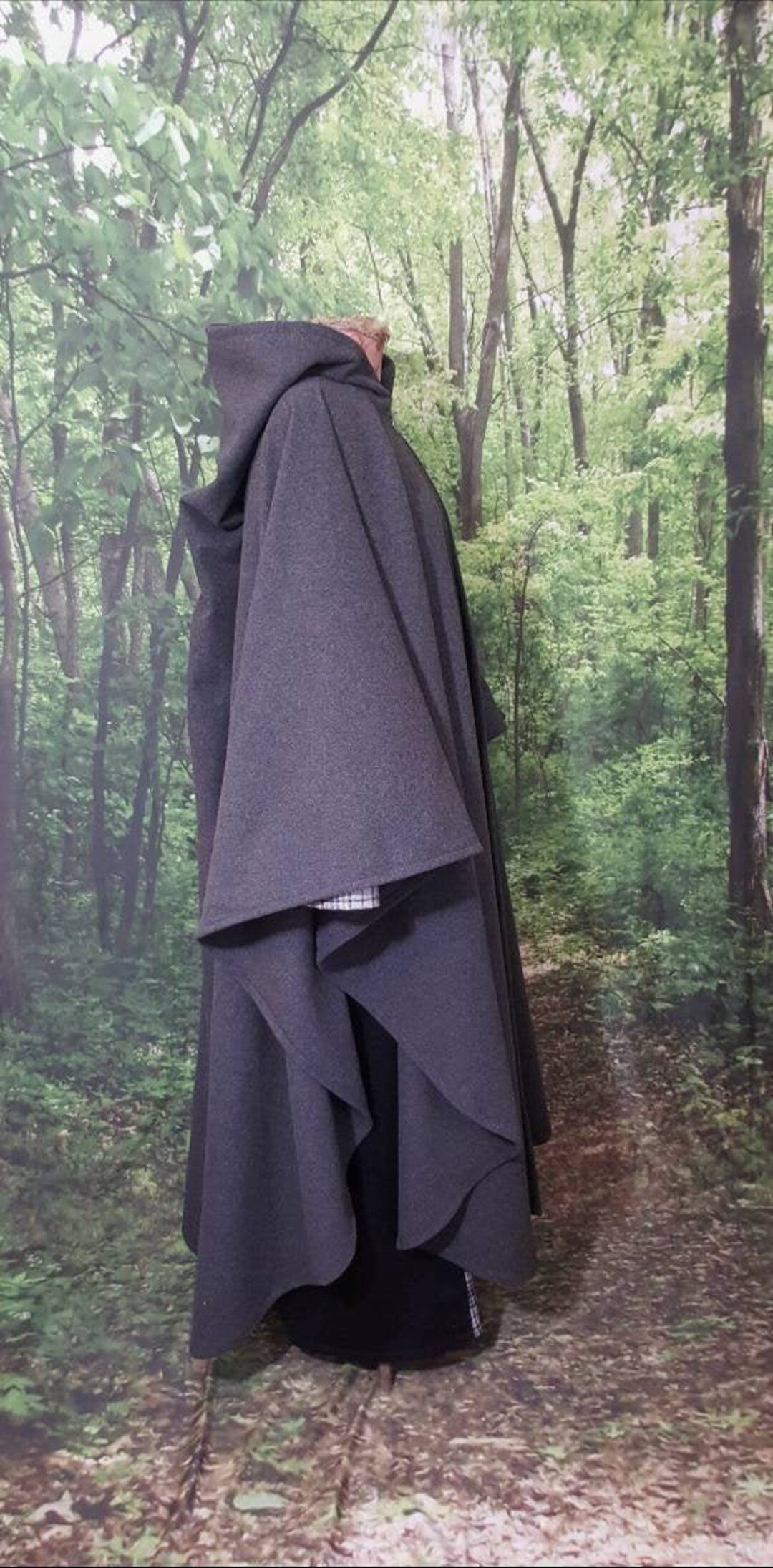 Cloak Gray, Medieval Cloak, Cape, Wool, LARP, Middle Ages, Fantasy ...