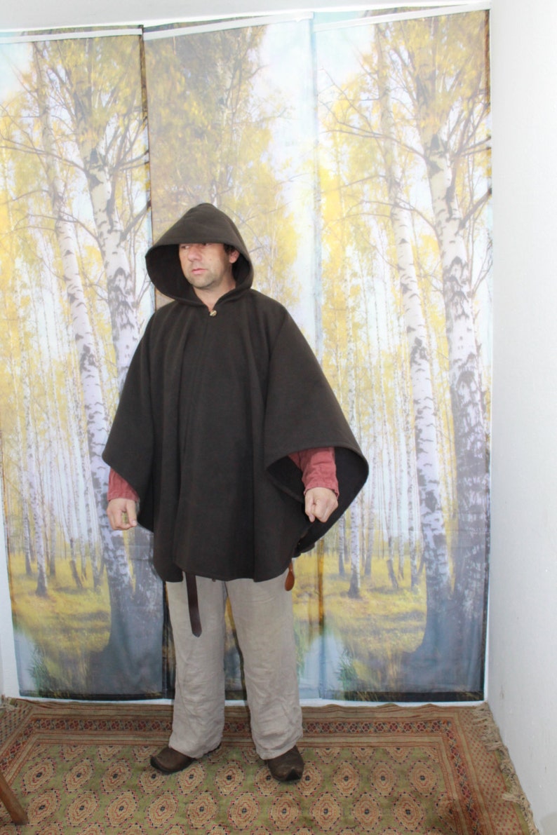 Cape Medieval Brown Cape Brown Medieval Cape LARP - Etsy