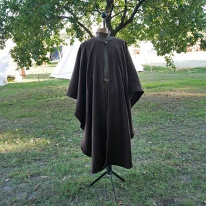 Cloak Tweed Brown-black Without Hood, Cloak Medieval, Cloak Viking ...
