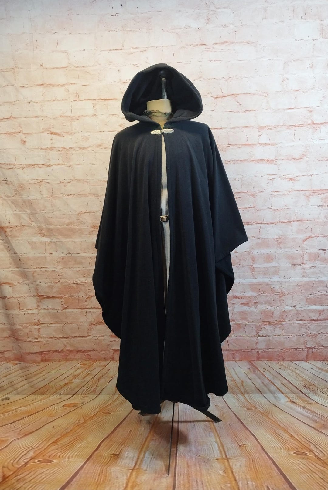 Medieval Cloak Black, Pointed Hood, Medieval Cape Black, Fantasy, Larp ...