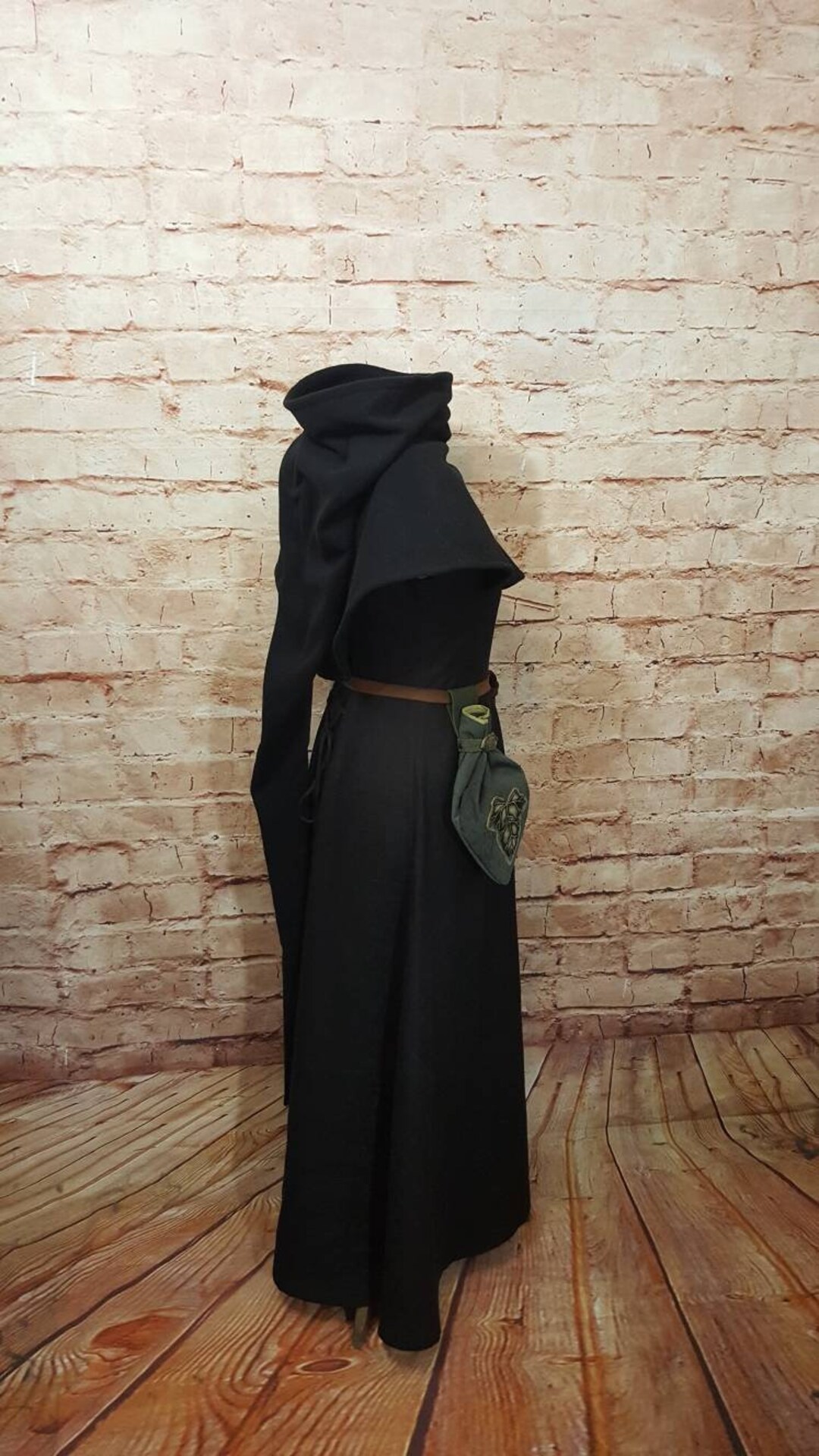 Gugel Made of Black Wool, Gugel Middle Ages, Medieval Gugel, Hooded ...