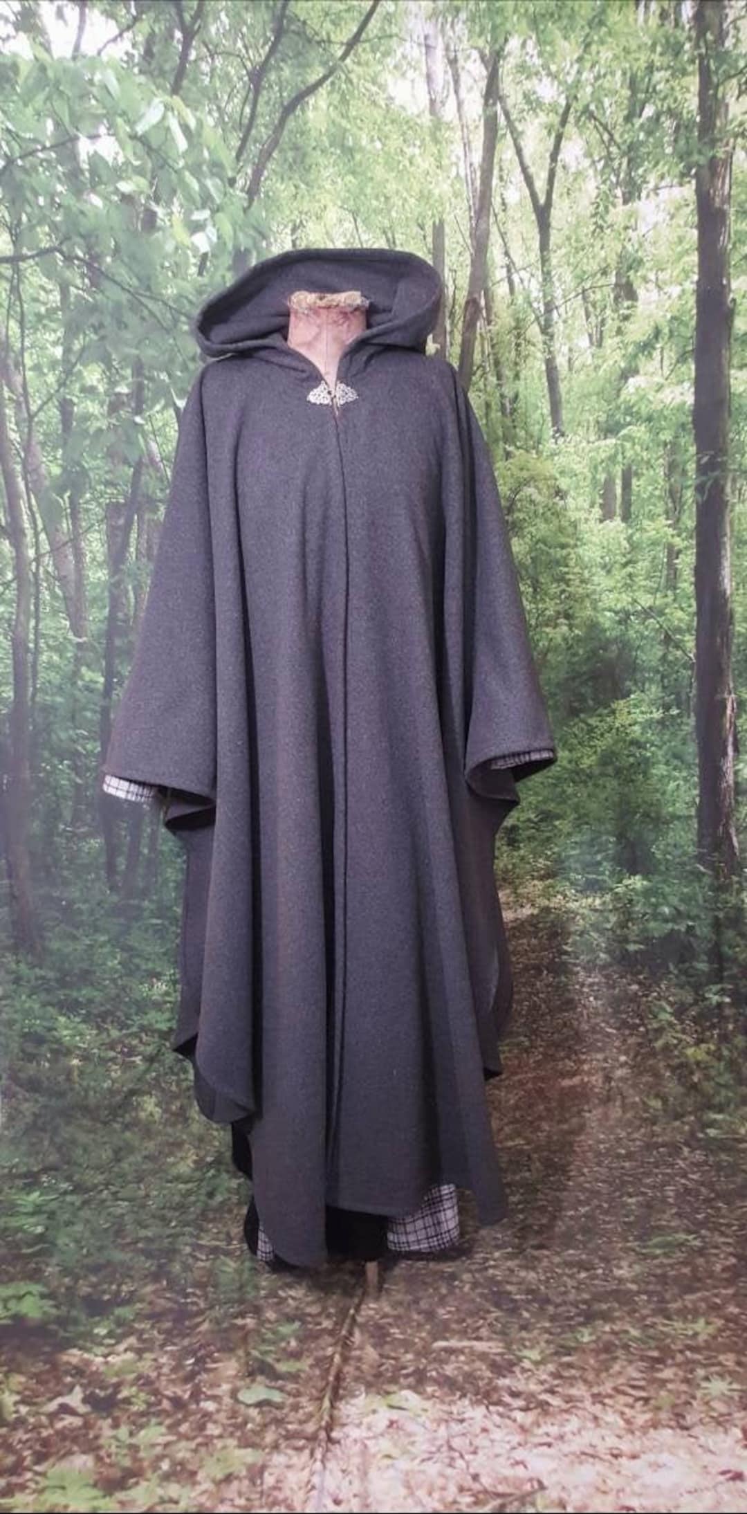 Cloak Gray, Medieval Cloak, Cape, Wool, LARP, Middle Ages, Fantasy ...