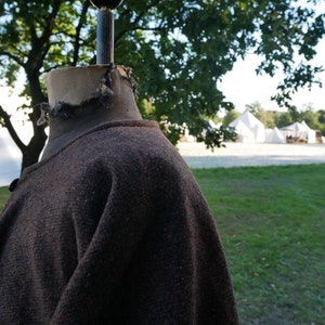 Cloak Tweed Brown-black Without Hood, Cloak Medieval, Cloak Viking ...