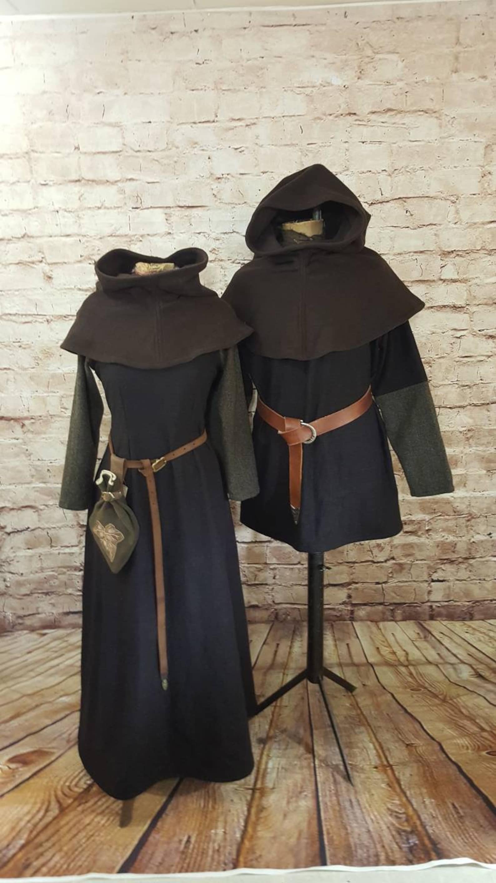 Gugel for Men and Women Brown With Long Tip, Medieval Gugel, Gugel Wool ...