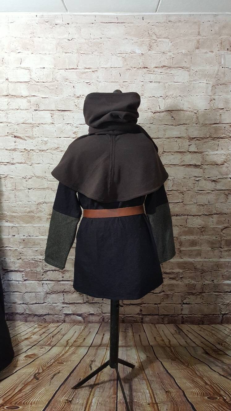 Gugel for Men and Women Brown With Long Tip, Medieval Gugel, Gugel Wool ...