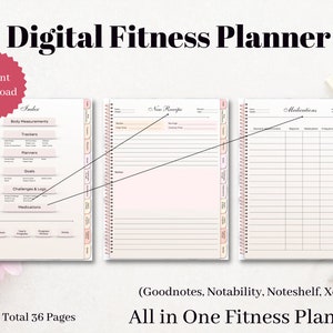 Fitness Planner PRINTABLE Meal Planner Health Workout - Etsy