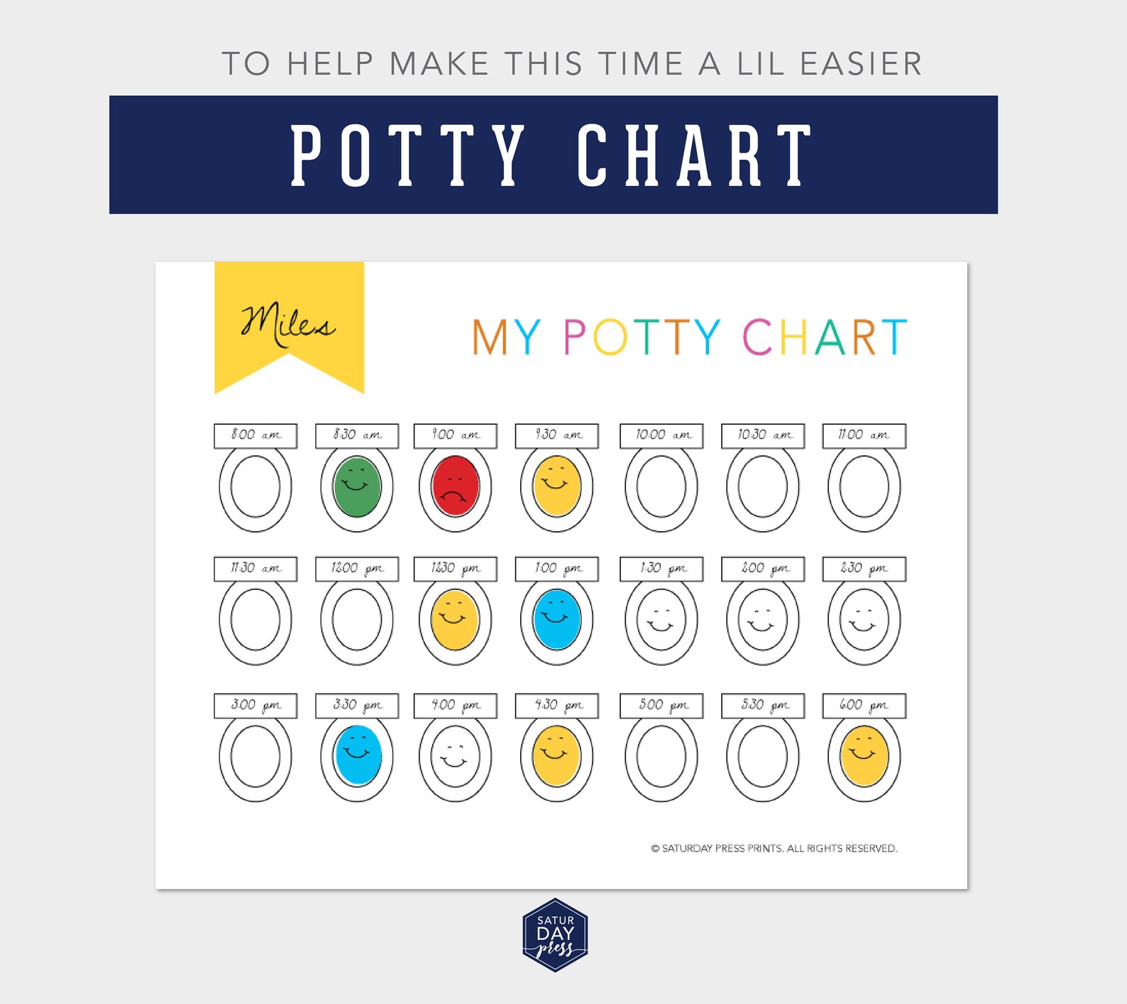 Potty Training Chart, Toilet Training, Schedule, Tracker, Printable - Etsy