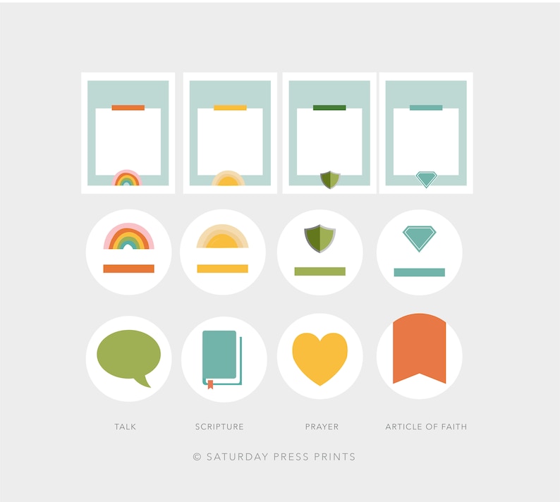 LDS Primary Class Door Signs Chair Signs Sharing Time Assignment Chair ...