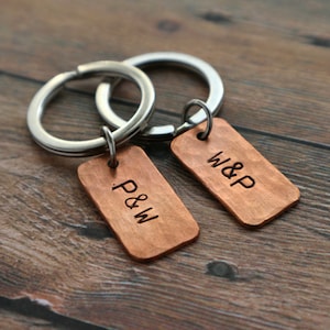 Couples Keychain Set Personalized Couples Gift Boyfriend - Etsy