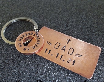 Memorial Keychain Dad - Etsy