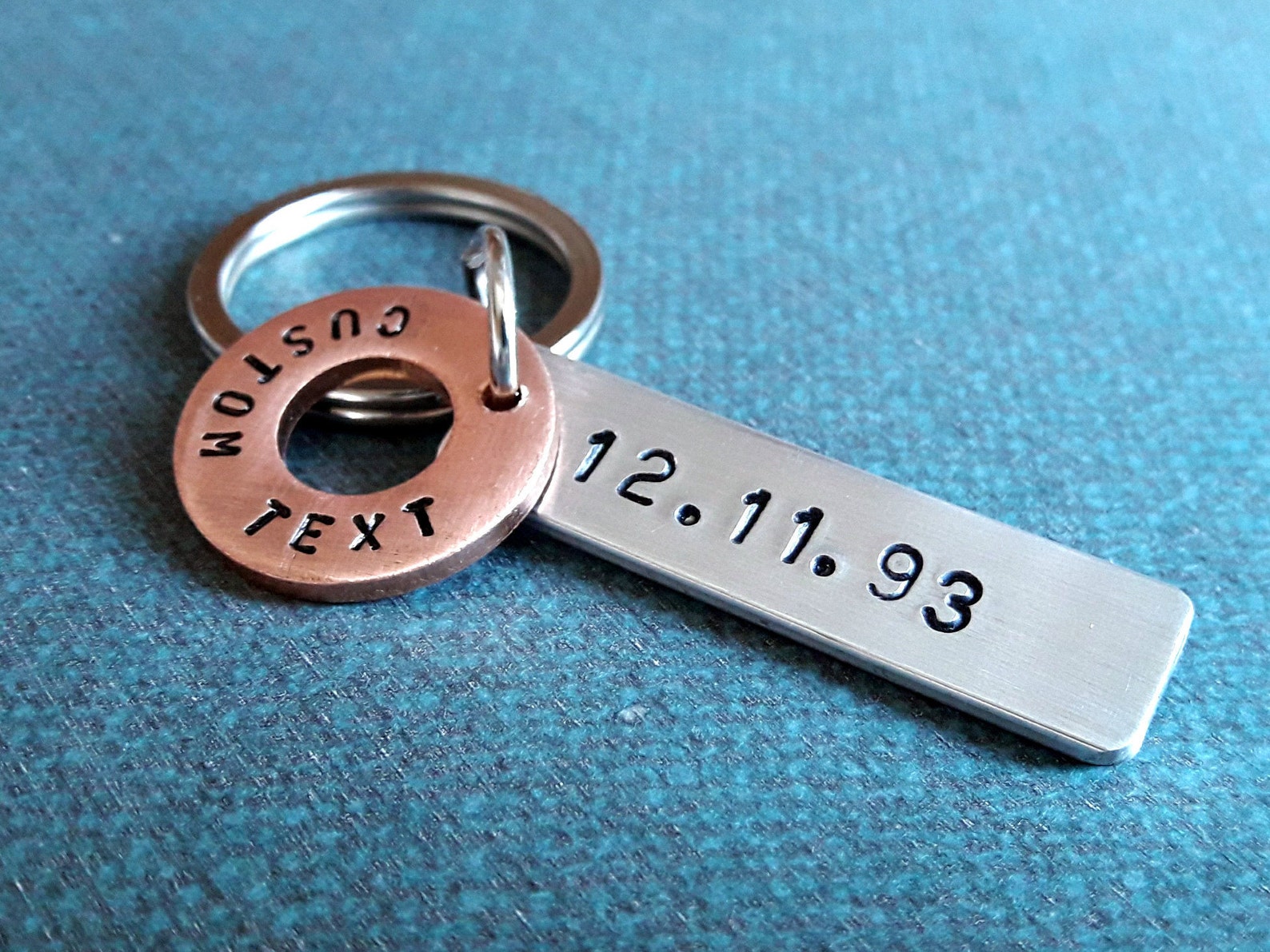 Date Keychain Anniversary Gift Birthday Gift Personalized Gift Wedding ...