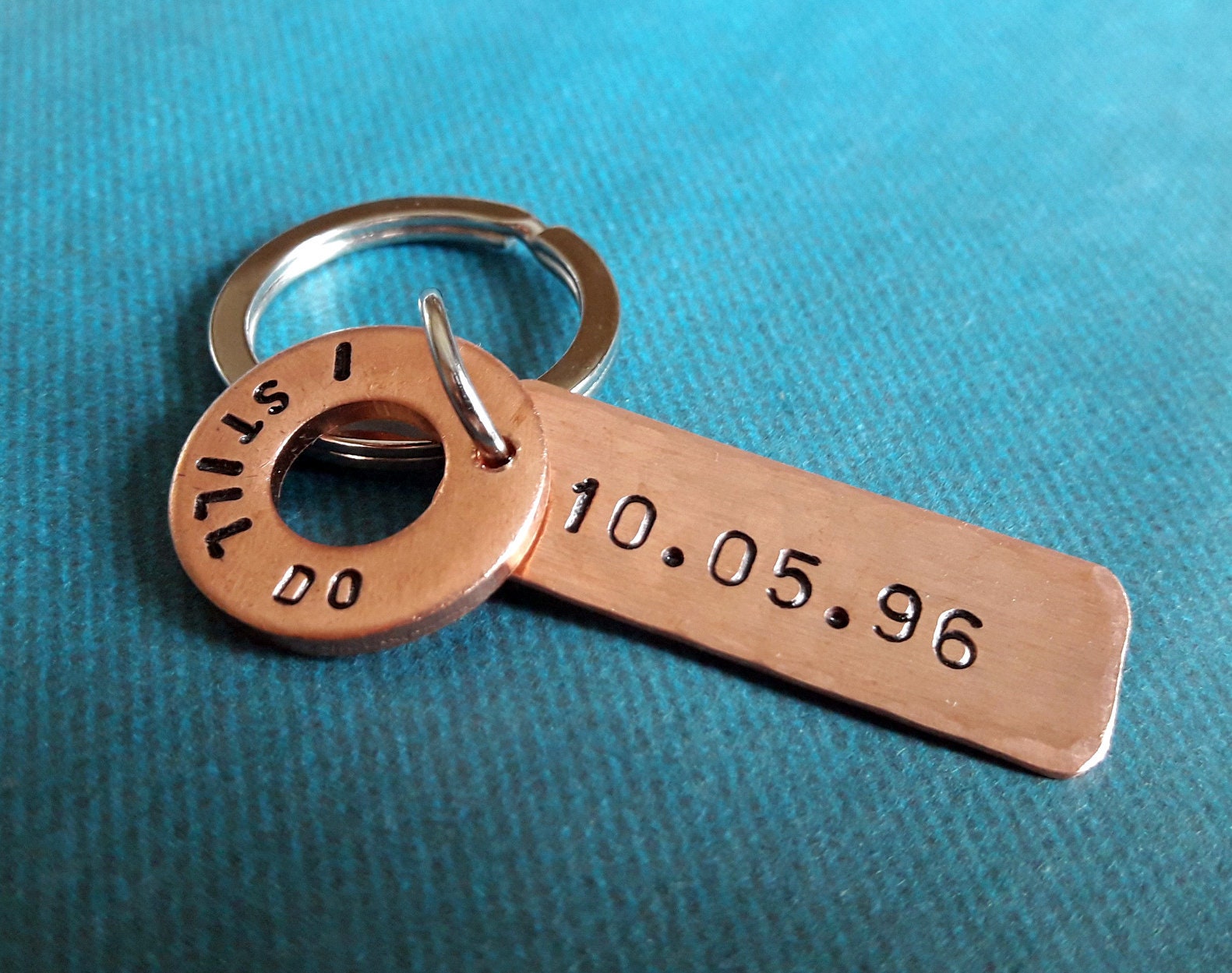 Date Keychain Anniversary Date Gift Engagement Gift Wedding | Etsy