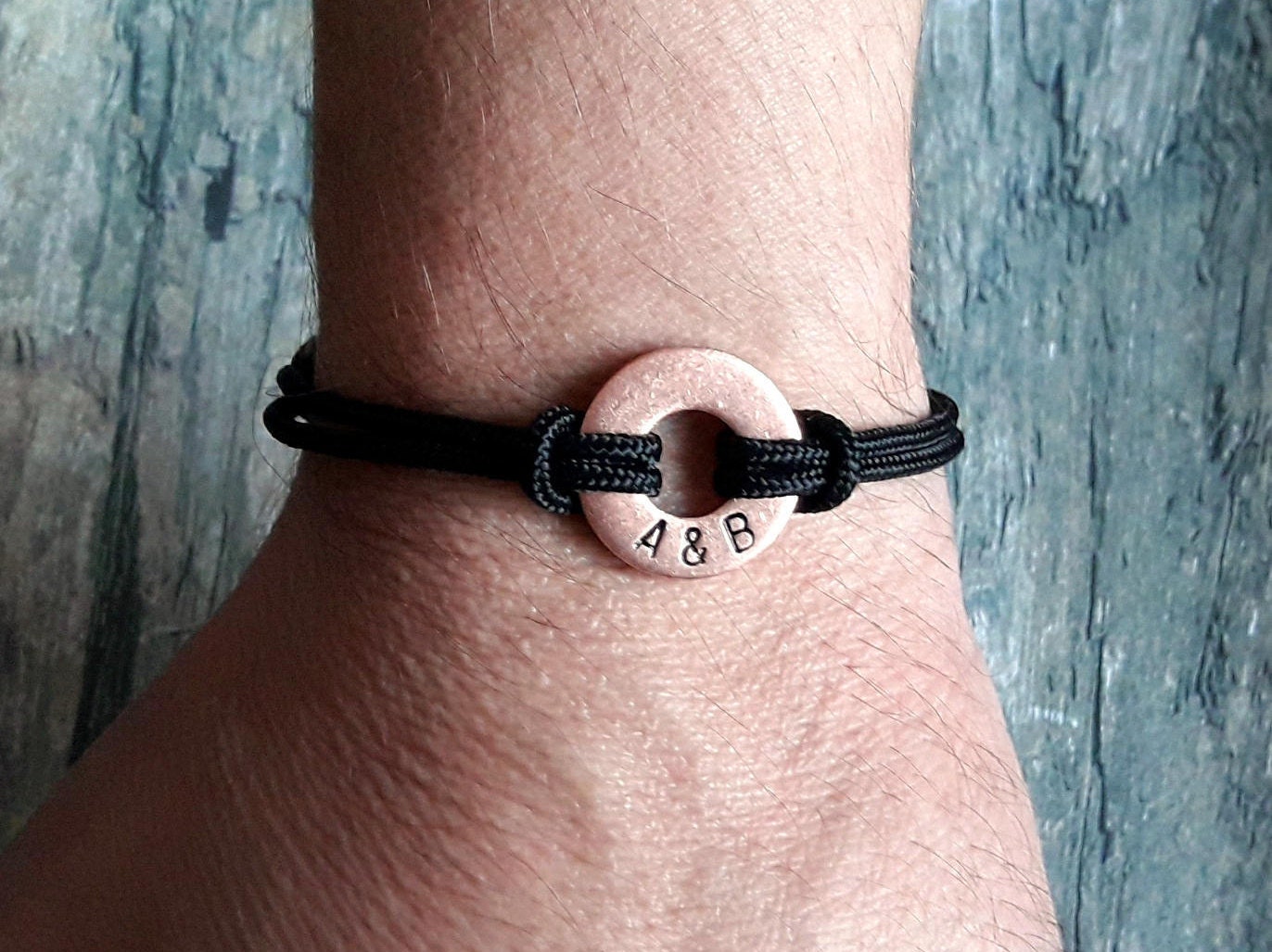 Men Personalized Bracelet for Men Custom Initials Bracelet - Etsy