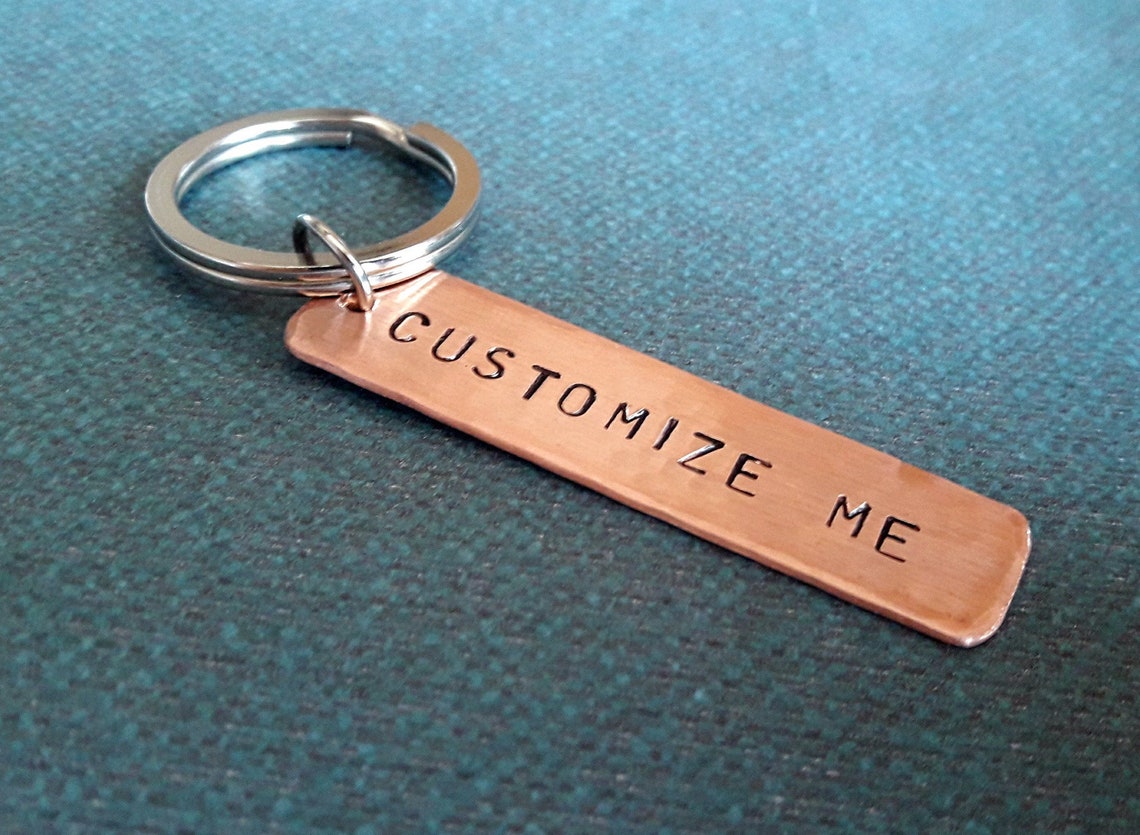 Personalized Keychain for Him Customized Keychain for Dad Name - Etsy
