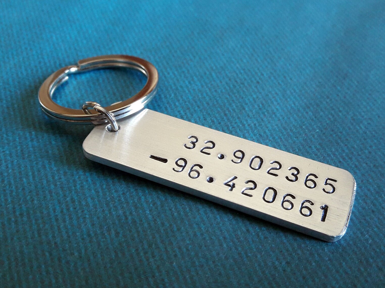 Personalized Coordinates Keychain Custom Home Latitude | Etsy
