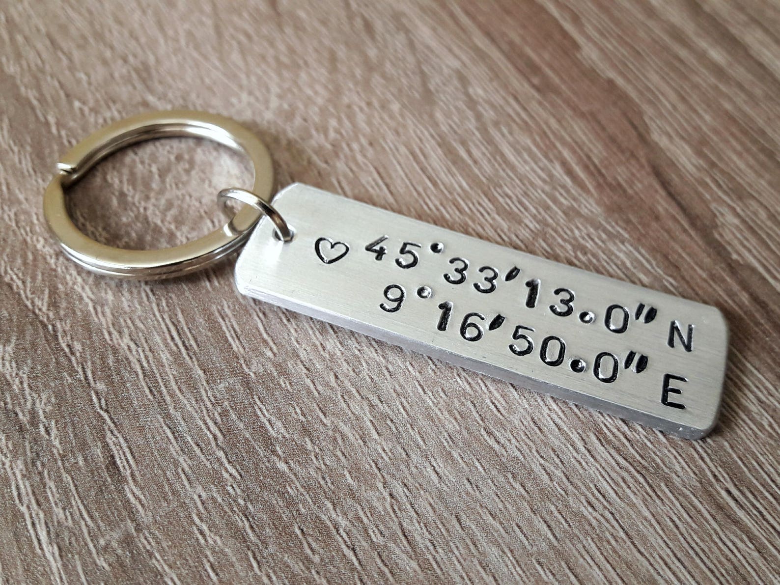 Personalized Coordinates Keychain Custom Home Latitude | Etsy