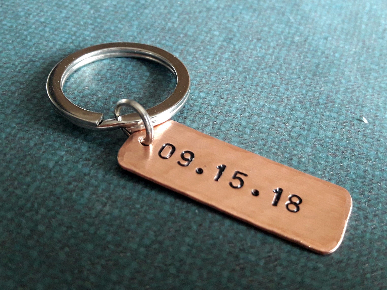 Date Keychain Anniversary Date Gift Engagement Gift Wedding | Etsy