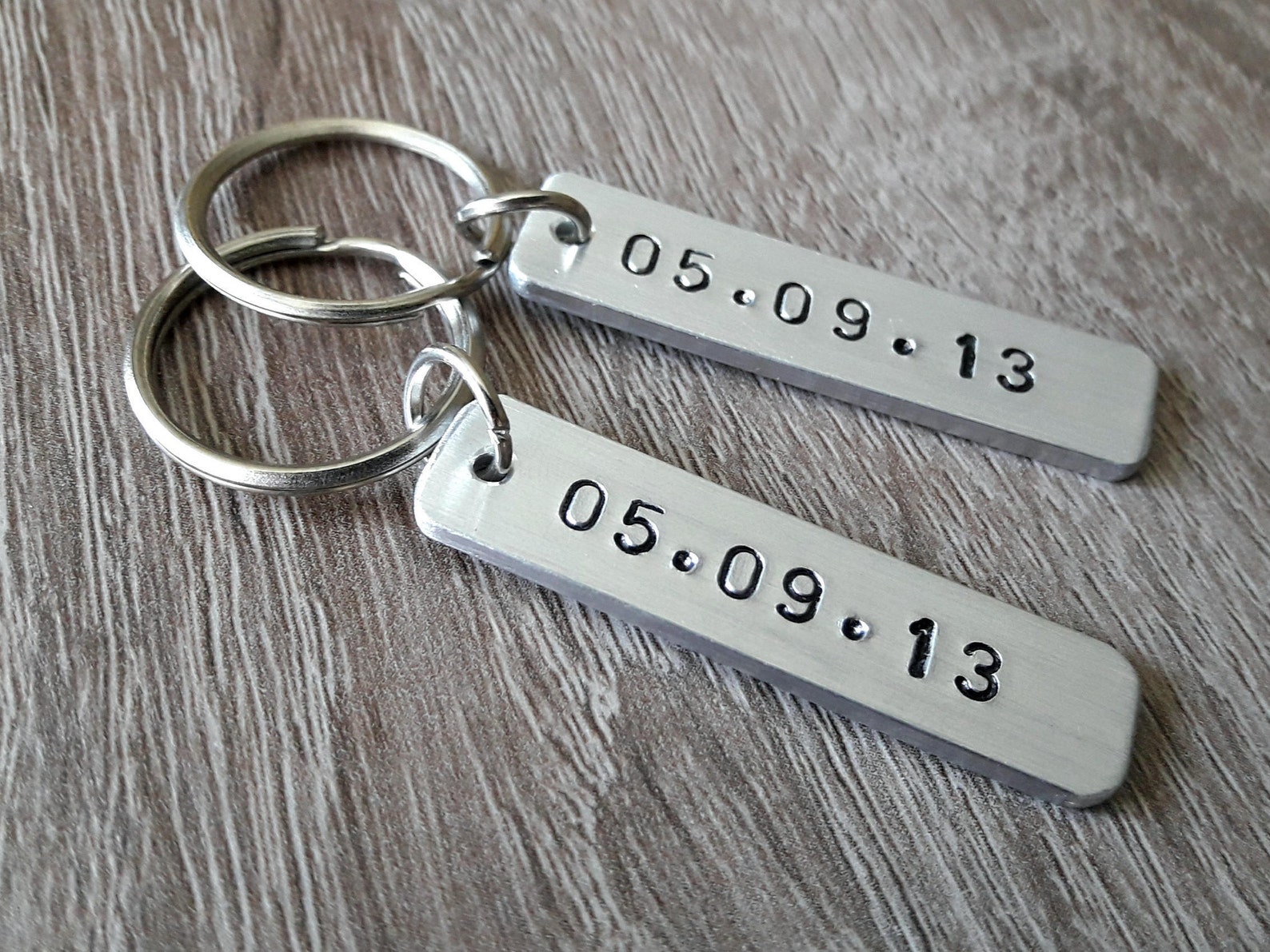 Date Keychain Anniversary Gift Birthday Gift Personalized Gift Wedding ...