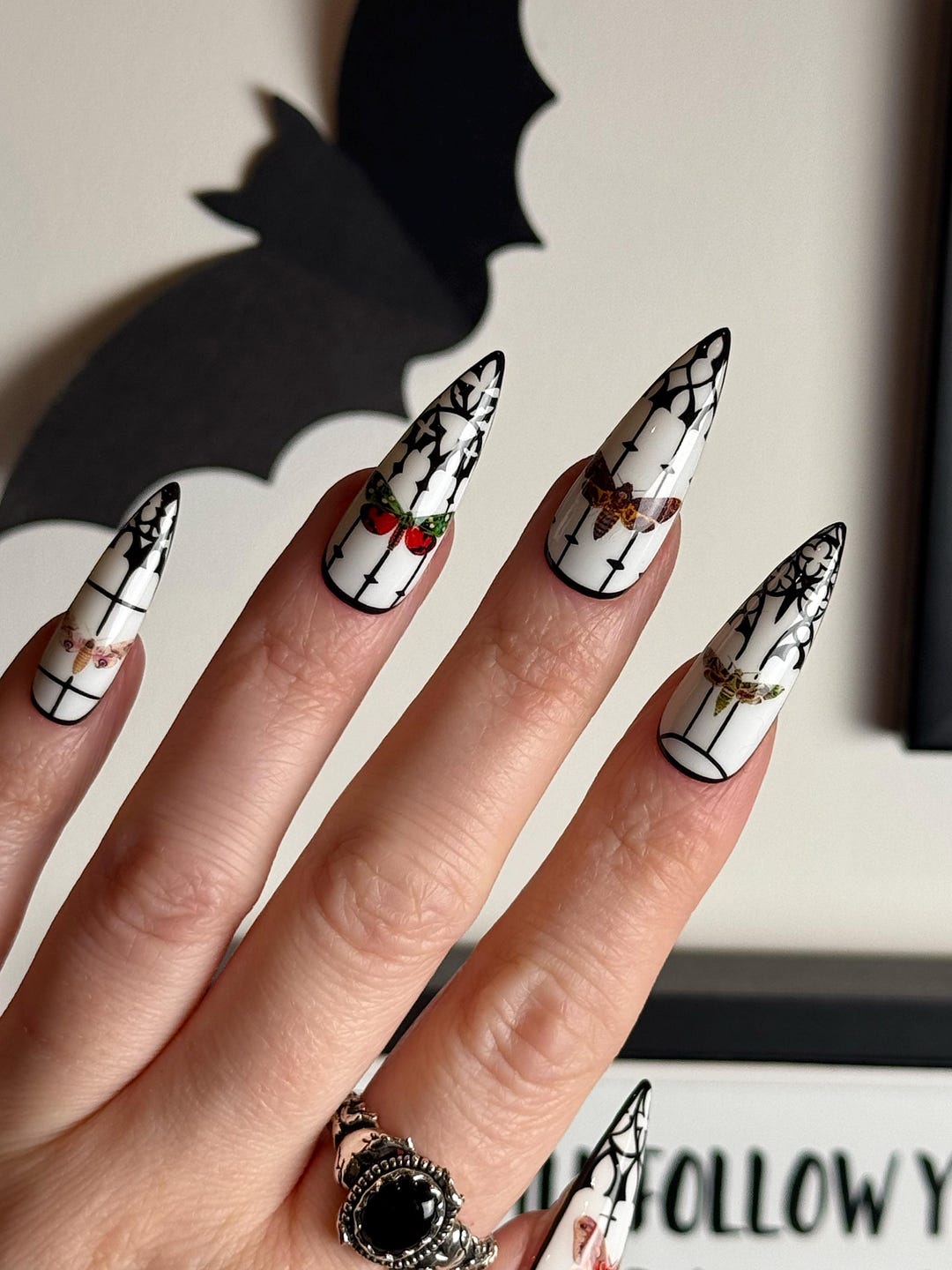 Gothic Arch Nails // Gothic Architecture Press on Nails // Entomology ...