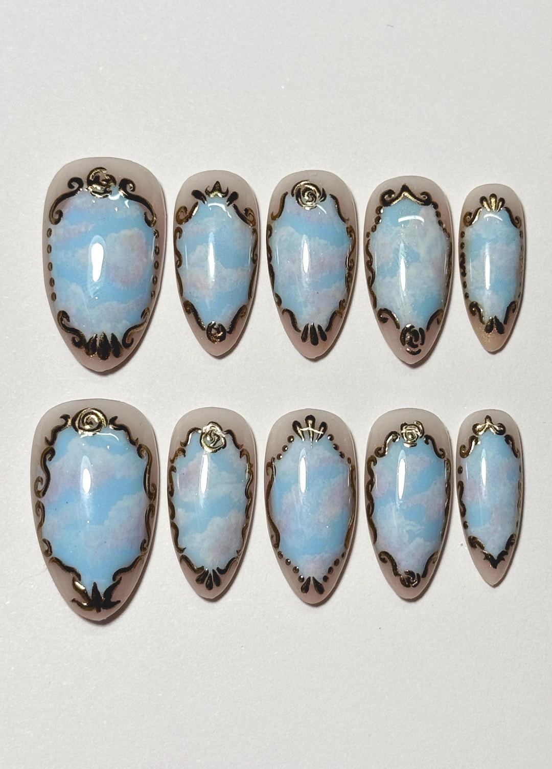 Gothic Arch Nails // Gothic Architecture Press on Nails // Cathedral ...